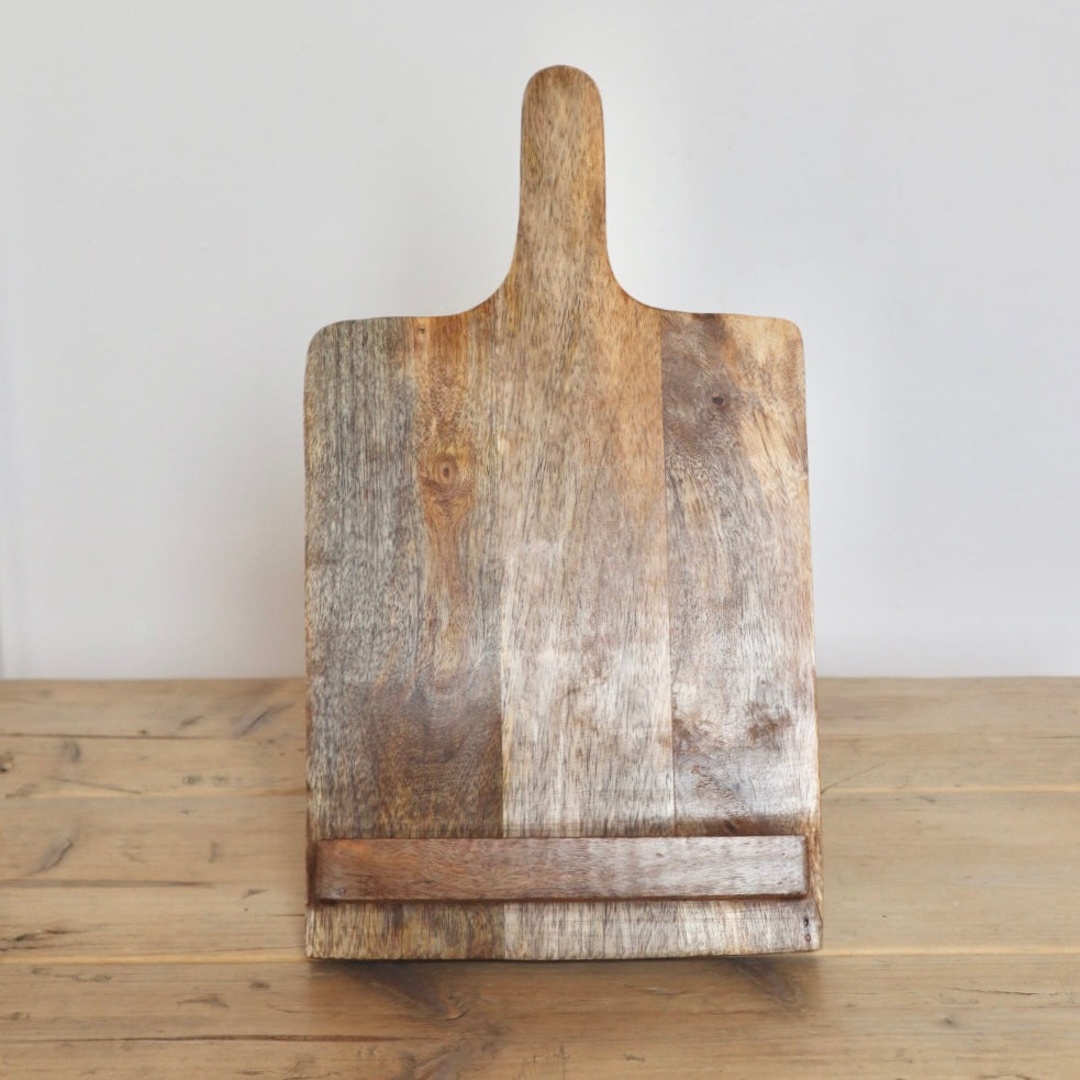 Rustic Wooden Recipe Book Cutting Board with Stand | YR studio – YR Studio