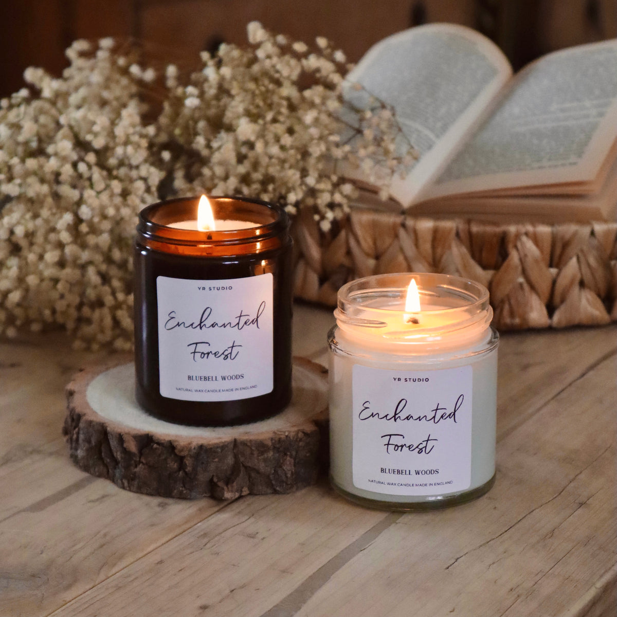 "Enchanted Forest" Candle | English Bluebell Woodland Scent for Book ...